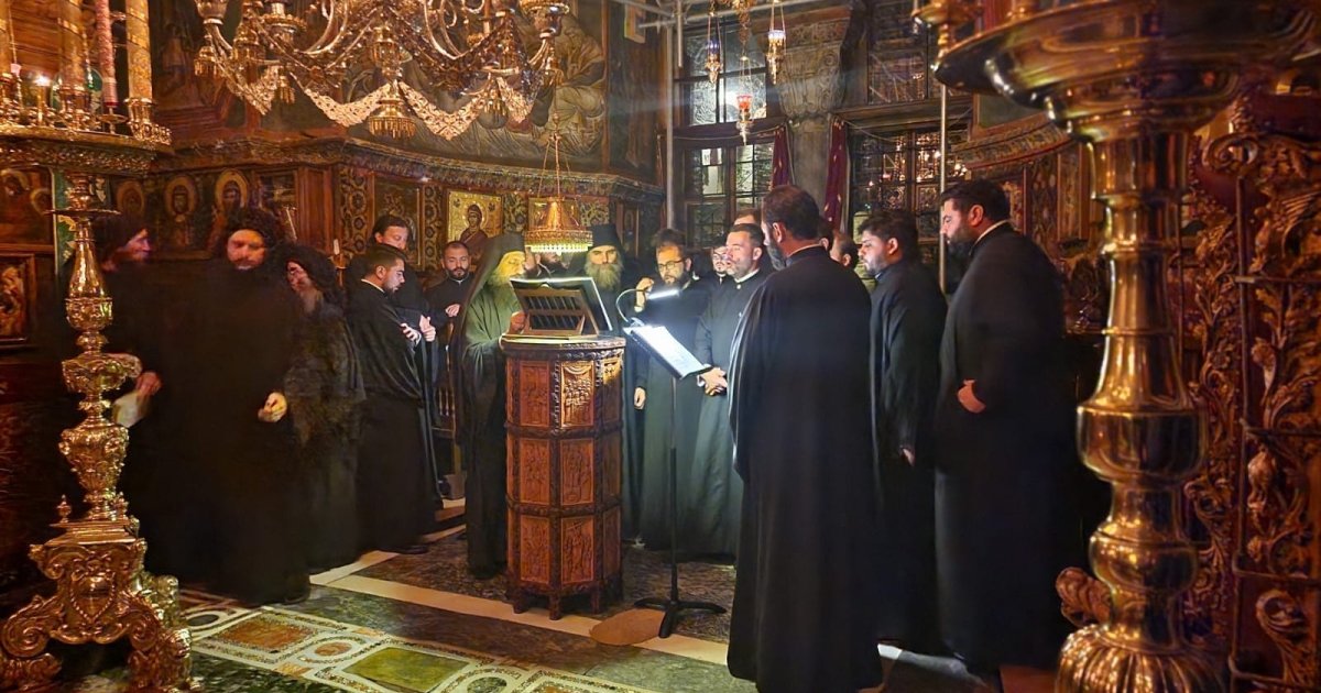 Grupul psaltic „Tronos” la sărbătoarea Mănăstirii Vatoped