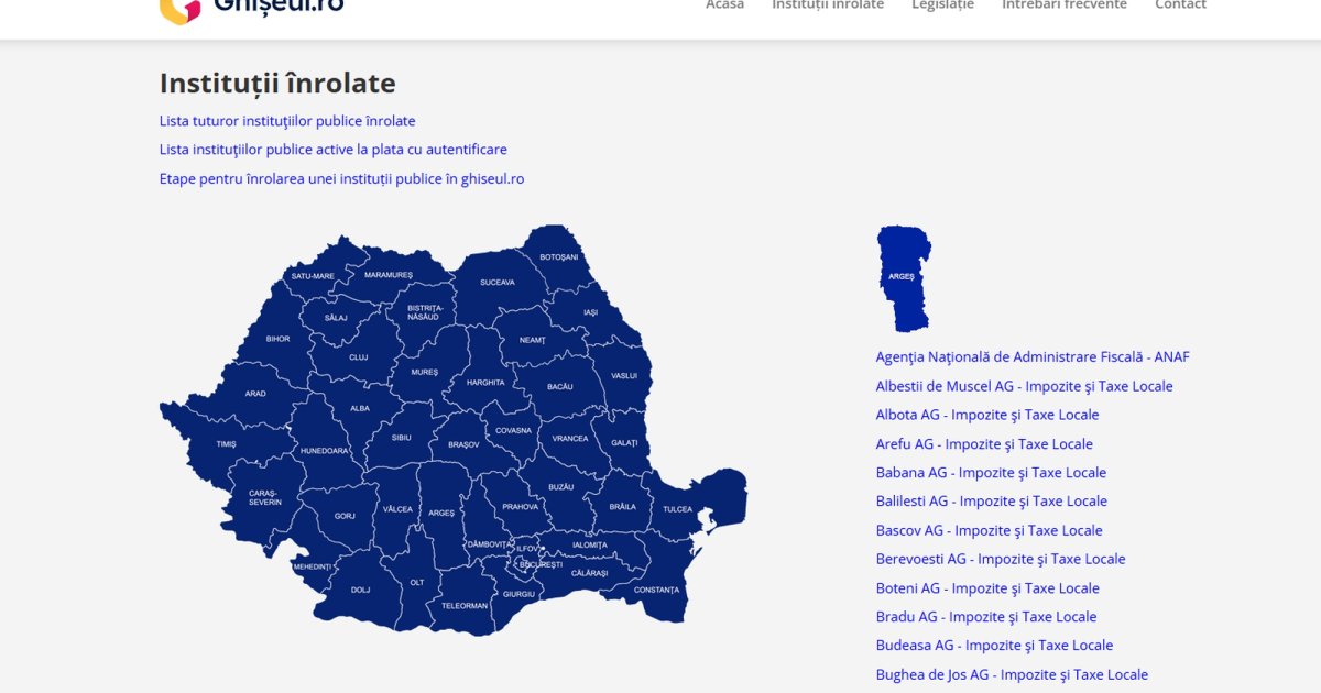 Plăți de taxe și impozite prin ghișeul.ro